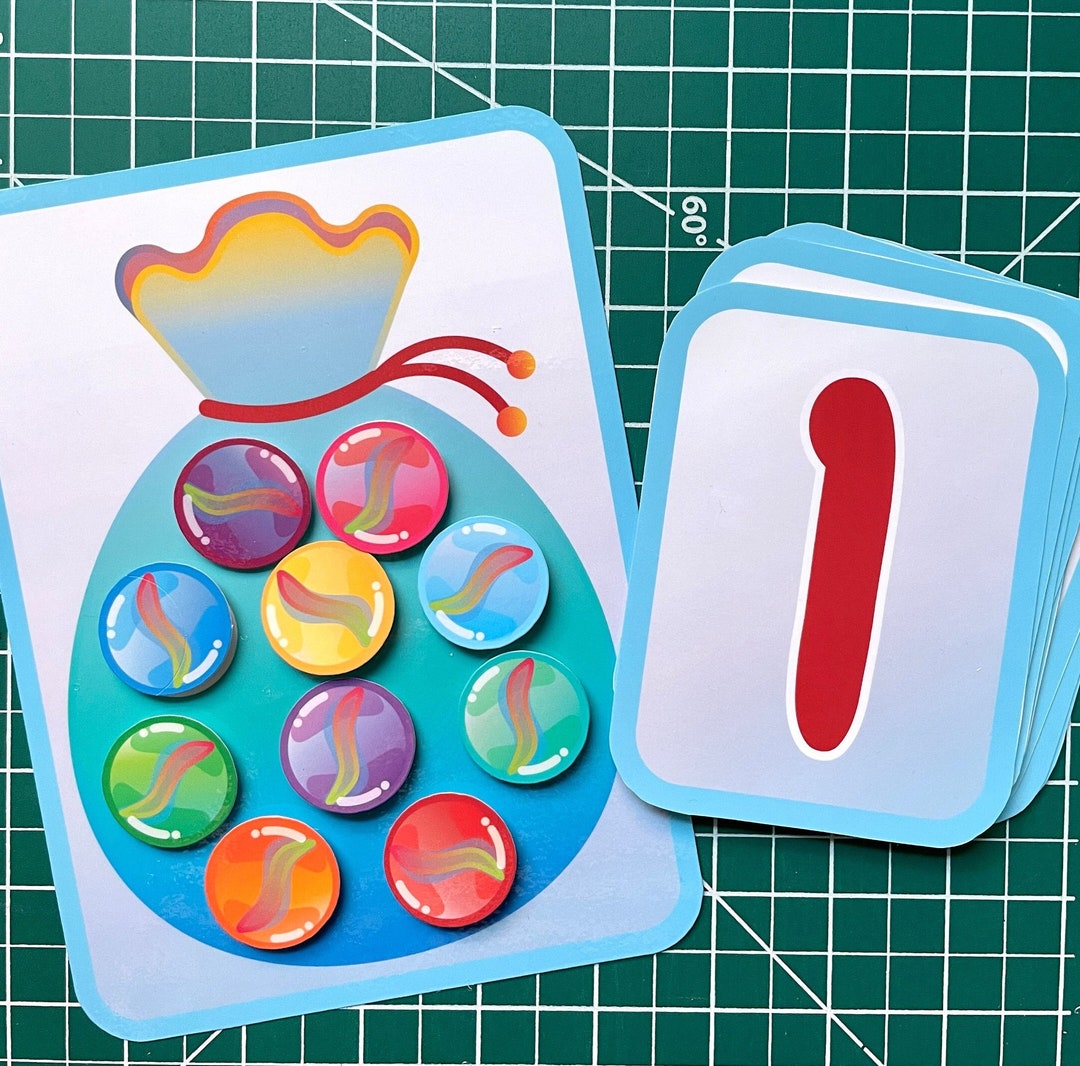 Marbles Counting Activity, Learning to Count, Numbers 1-10 Count ...