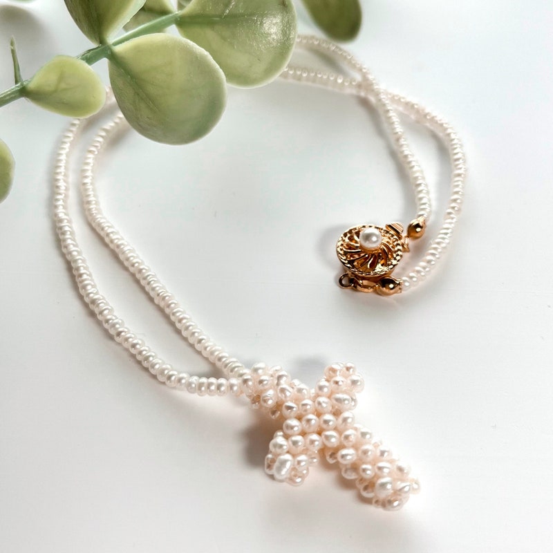 Pearl Cross Necklace - Etsy