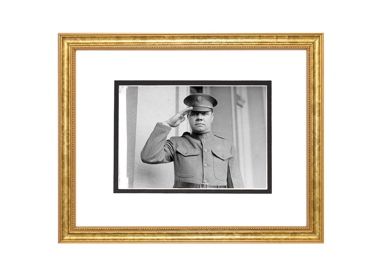 Babe Ruth in Military Uniform 1924 Vintage Historical - Etsy