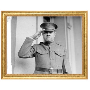 Babe Ruth in Military Uniform - 1924 - Vintage Historical Photo - Etsy