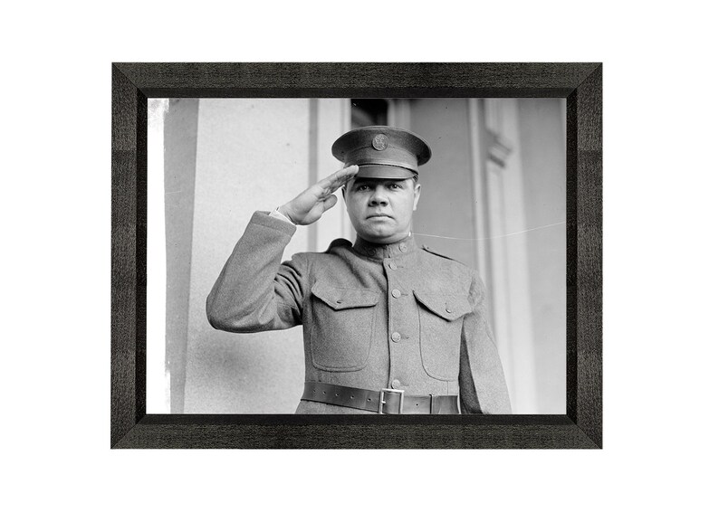 Babe Ruth in Military Uniform 1924 Vintage Historical | Etsy