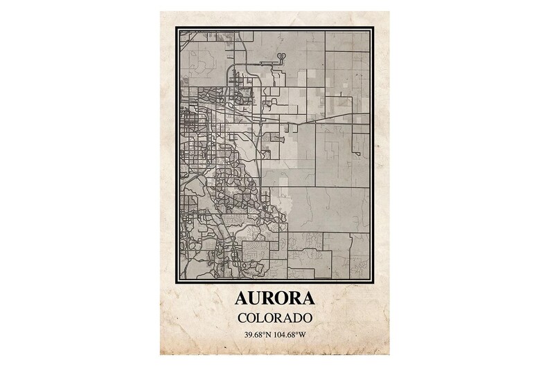 Aurora Map Wall Art Poster Print - Etsy