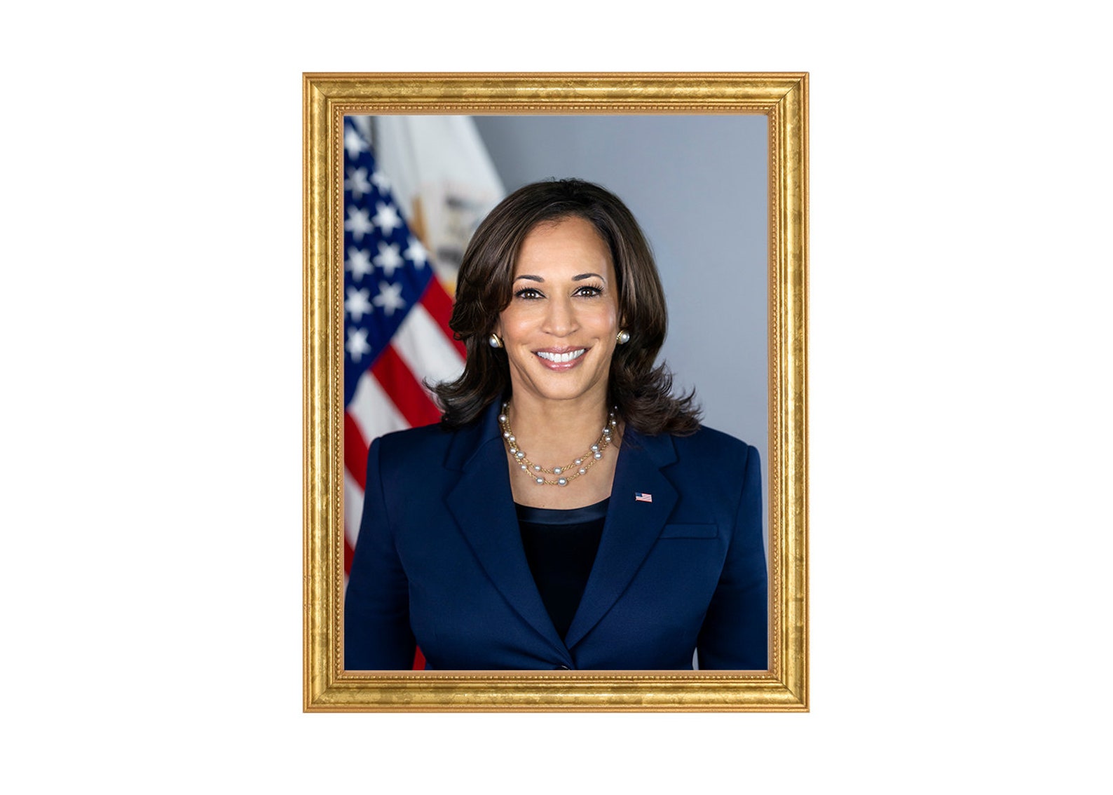Official Portrait of Vice President Kamala Harris - 2021 - Vintage ...