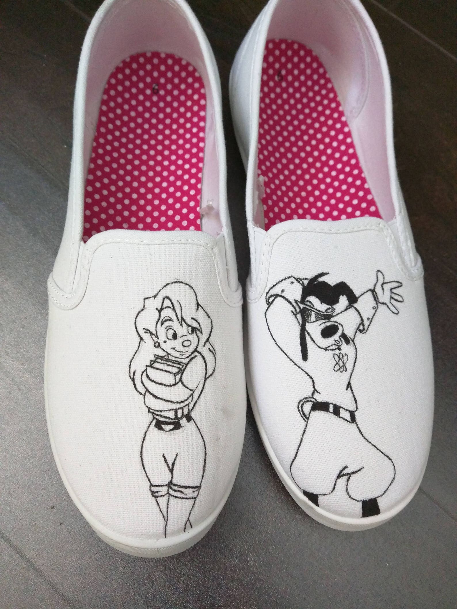 Disney's A Goofy Movie Hand Painted Custom Shoes | Etsy