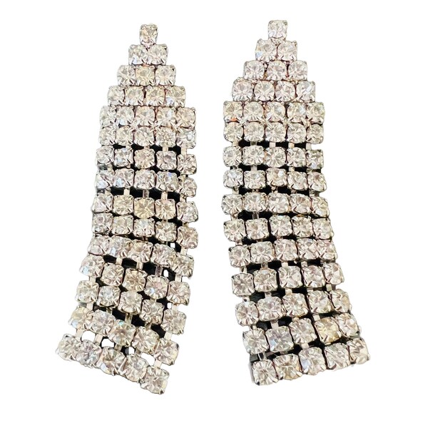 Rhinestone Earrings - Etsy