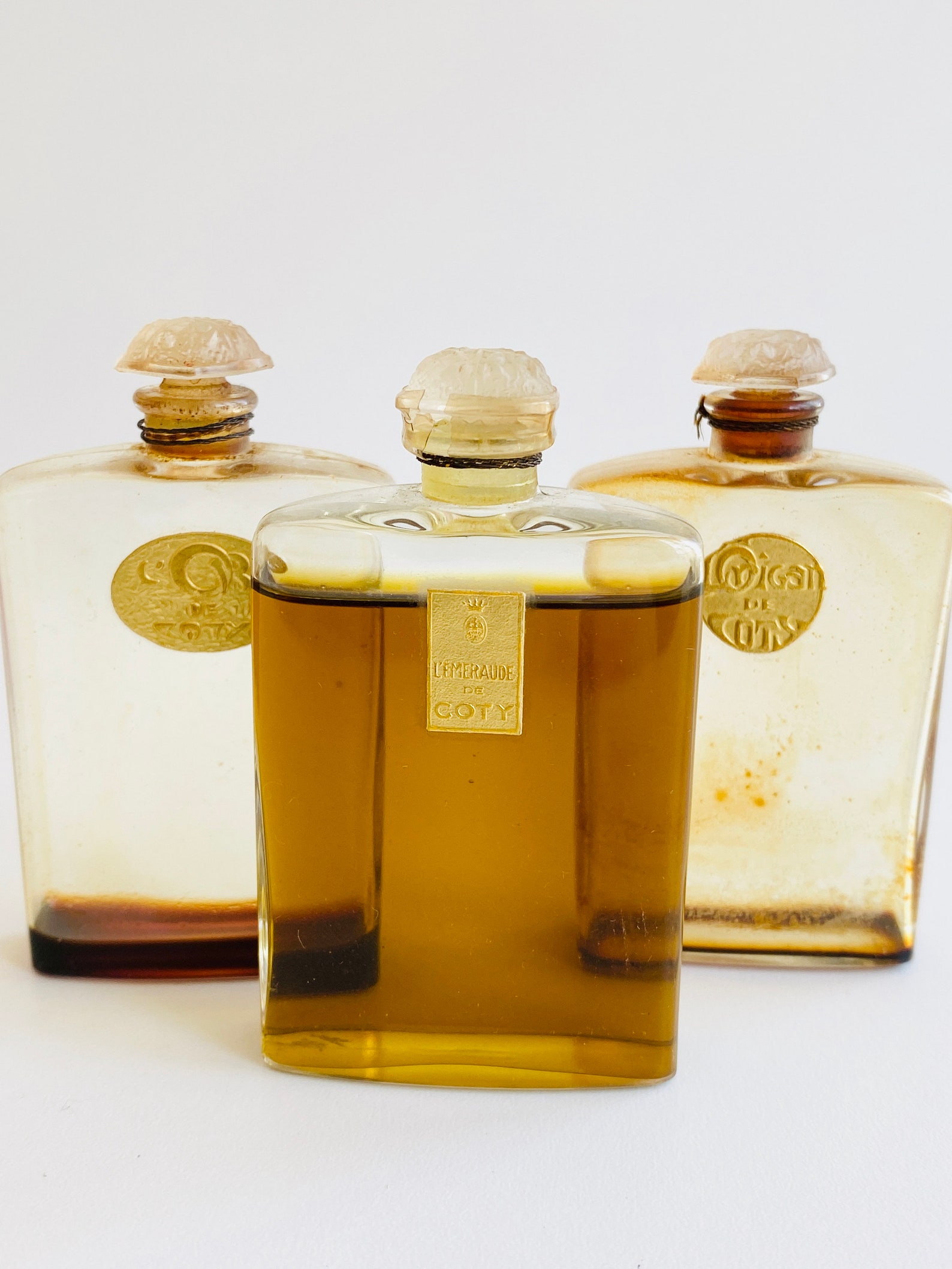 1920's Lalique Coty Voyager Perfume Set & Red Leather | Etsy