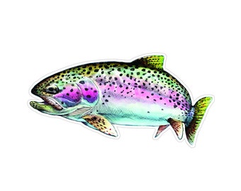 Trout decal | Etsy