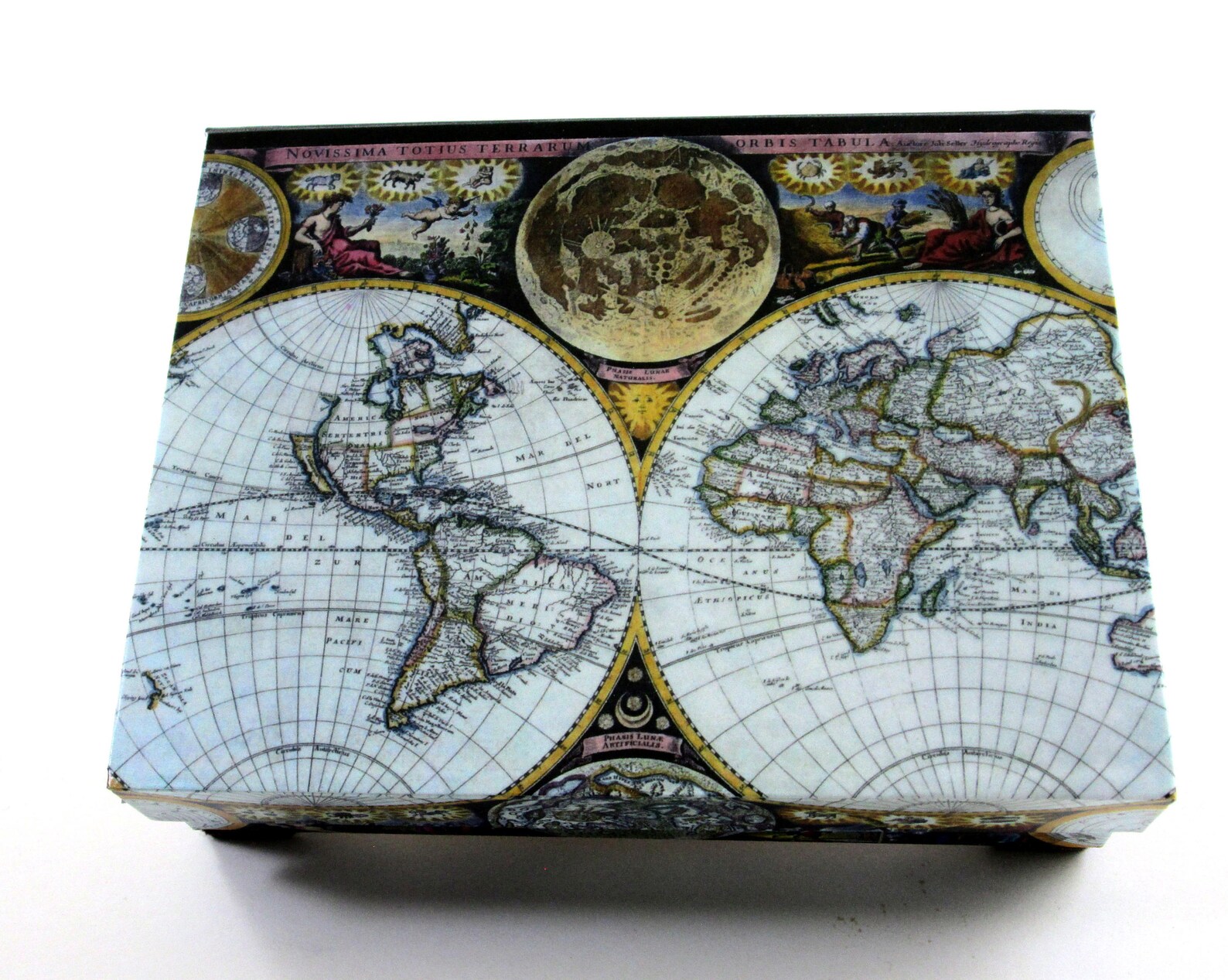 Desk Organizer Desk Accessory Old World Map Antique Leather - Etsy