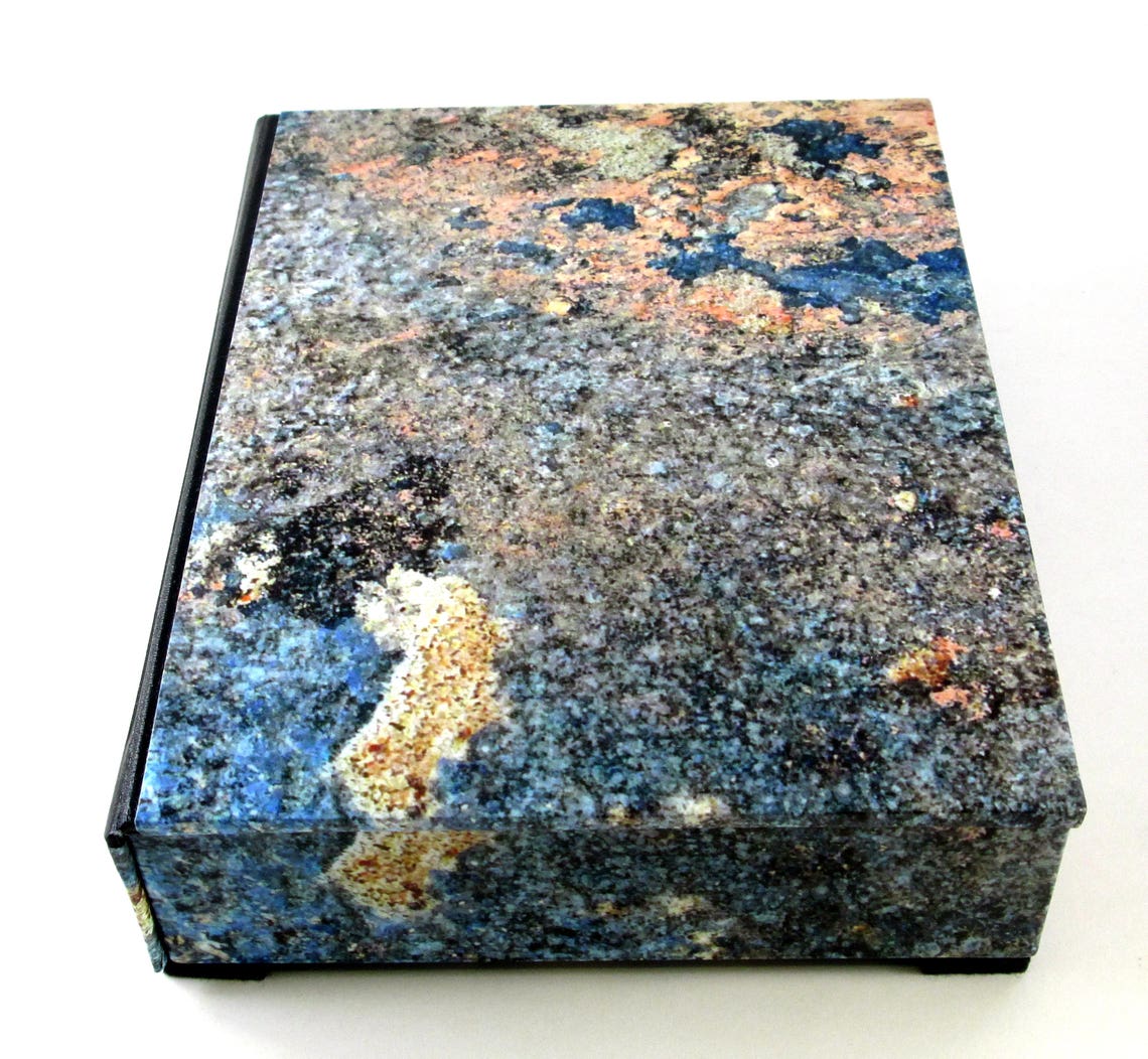 Decorative Box Covered in Colorful Stone Look Box for Remote - Etsy