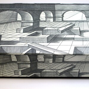 Decorative Box, 16th Century Dutch Perspective by De Vries, Desk ...