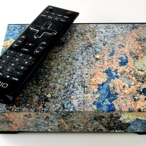 Decorative Box Covered in Colorful Stone Look, Box for Remote Control ...