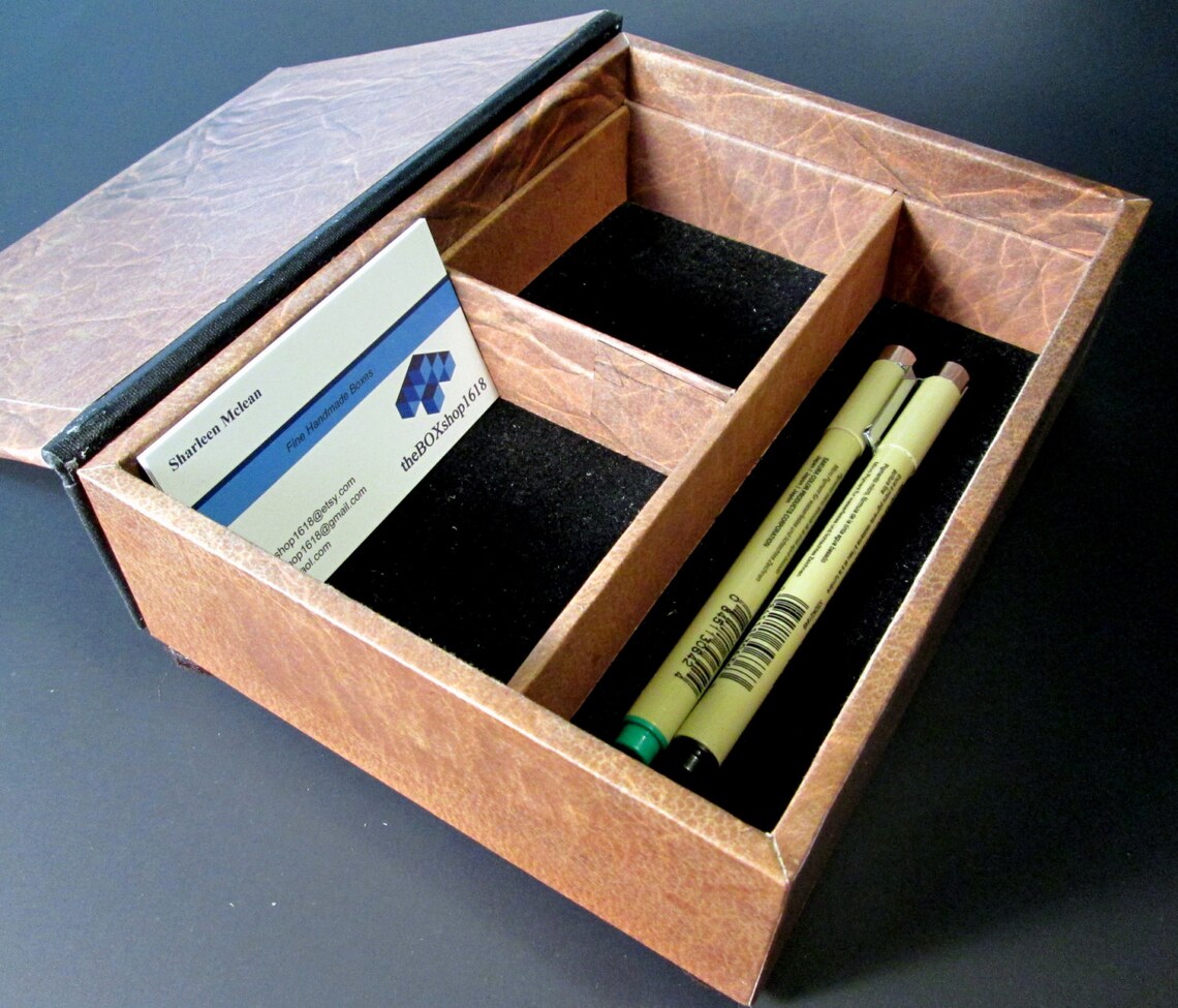 Decorative Box Old World Map Vintage Leather Look Desk | Etsy