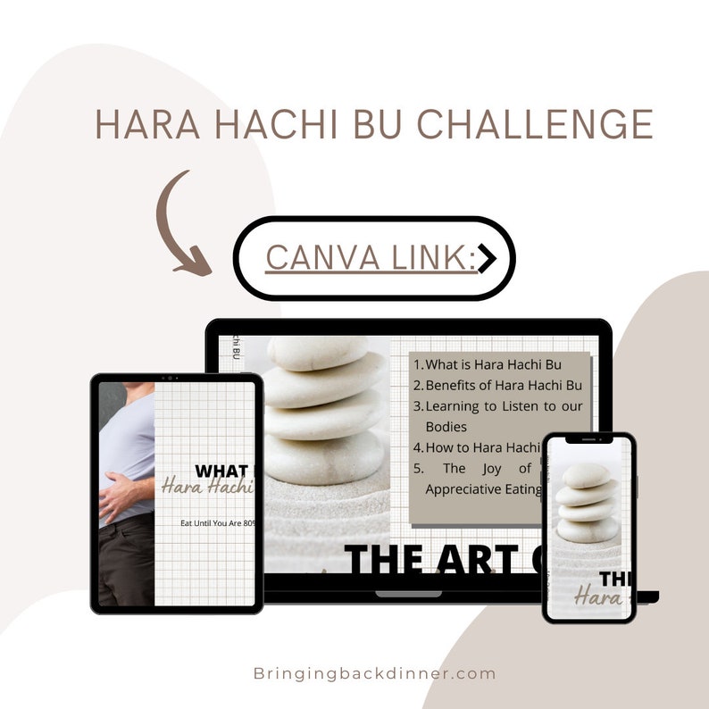 Coaching Tool: Hara Hachi Bu 5-day Challenge - Etsy