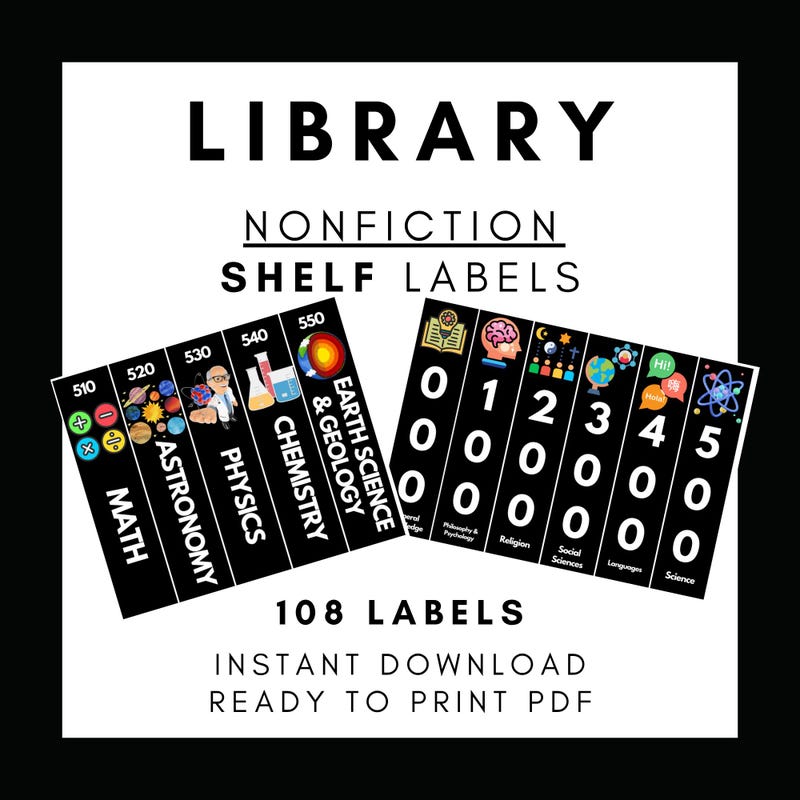 Library Shelf Nonfiction - Etsy
