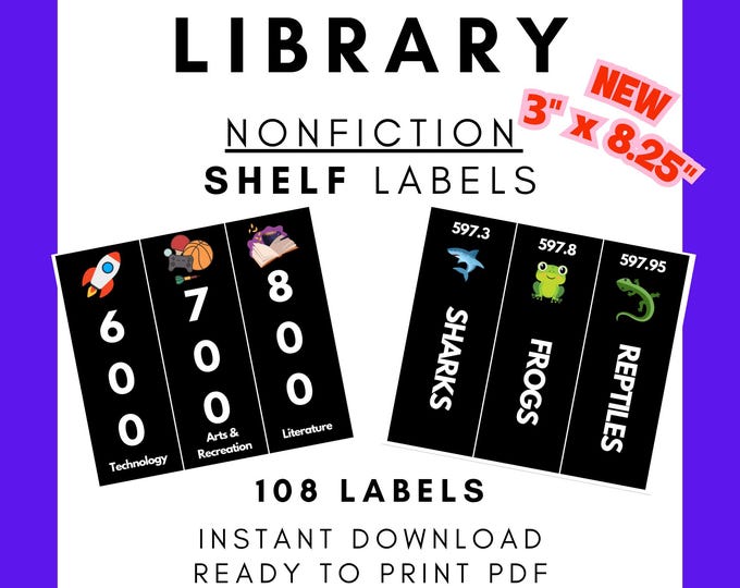 Dewey Decimal Chart - Etsy