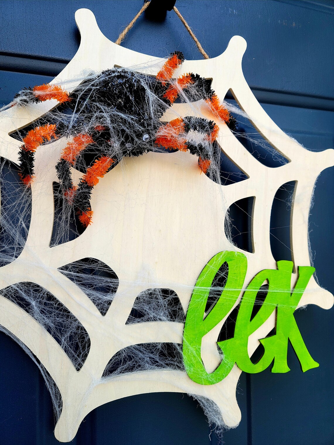 Eek Spider Front Door Hanger Wall Hanging Halloween Spooky - Etsy