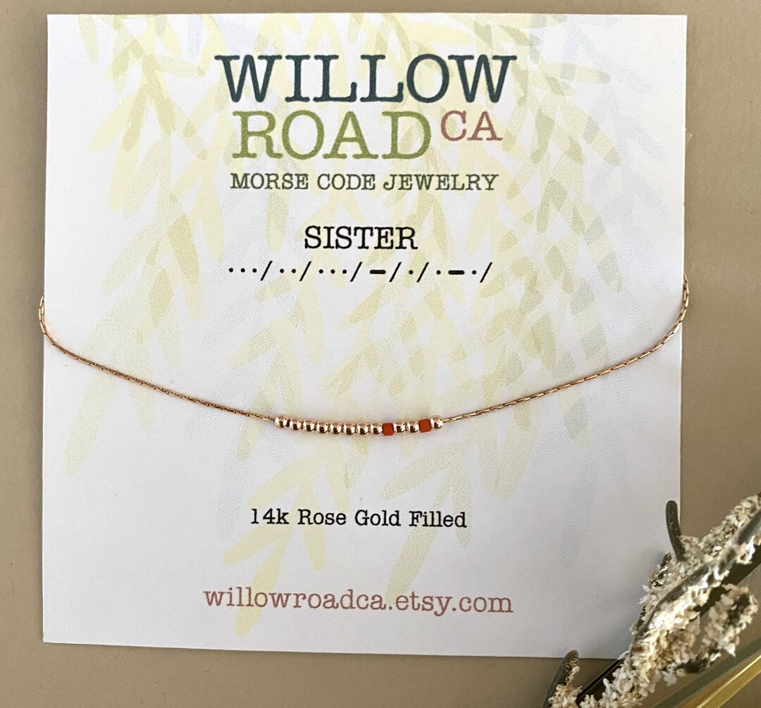 Sister Morse Code Necklace, Sister in Law or Soul Sister 30th Birthday ...