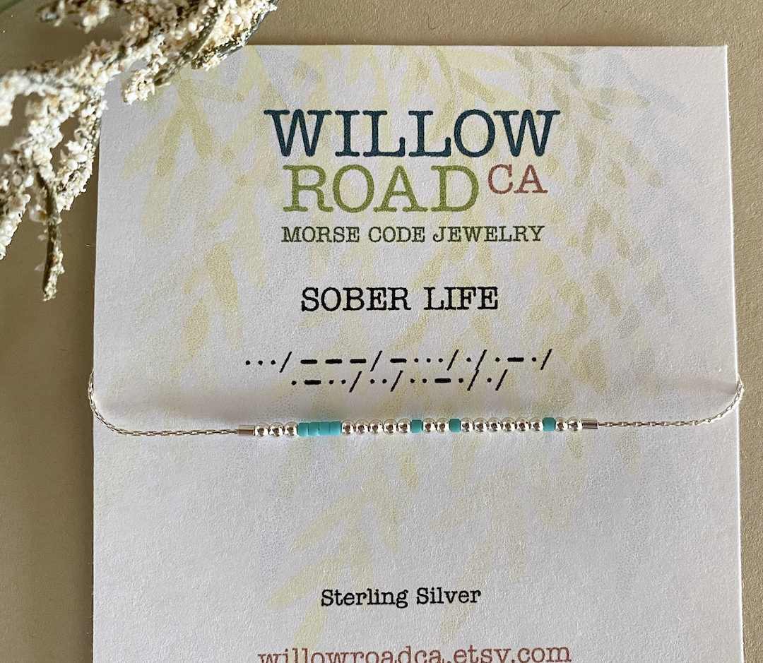 Sobriety Bracelet for Women, Morse Code Sobriety Gift, Sober Best ...