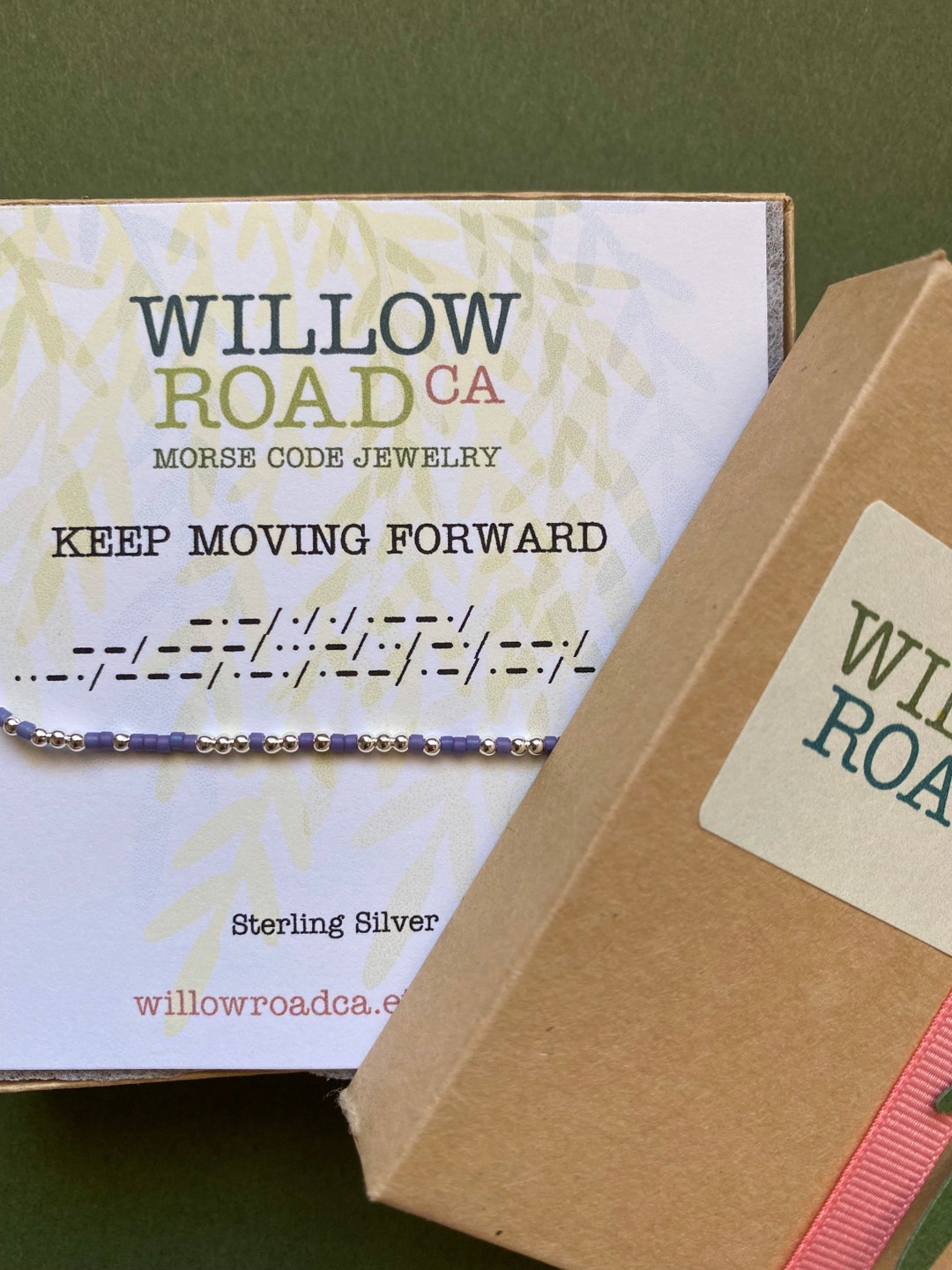 Keep Moving Forward Custom Morse Code Bracelet, Strength Bracelet Gift ...