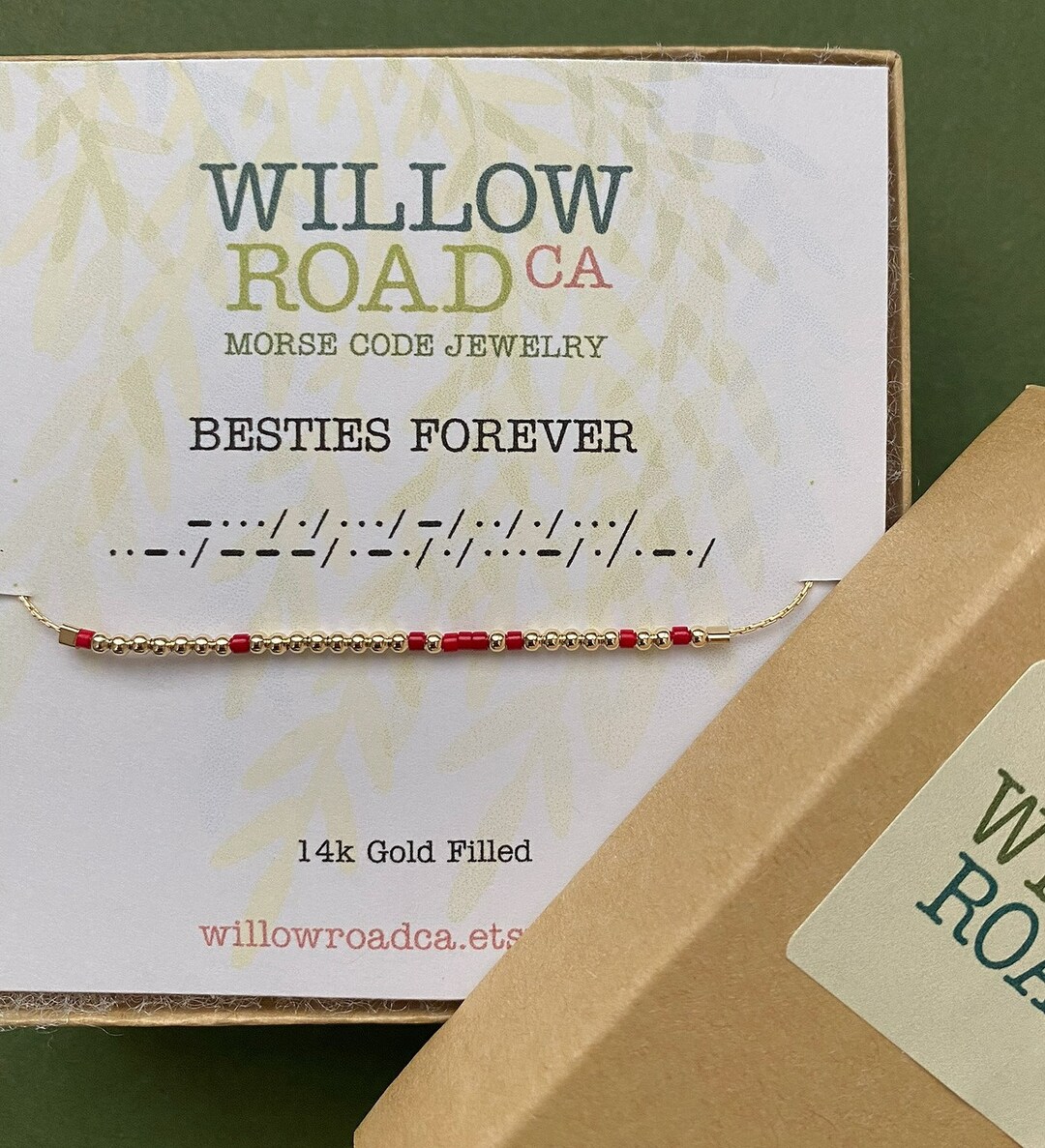 Besties Forever Morse Code Bracelet on 14K Gold or Sterling Silver ...