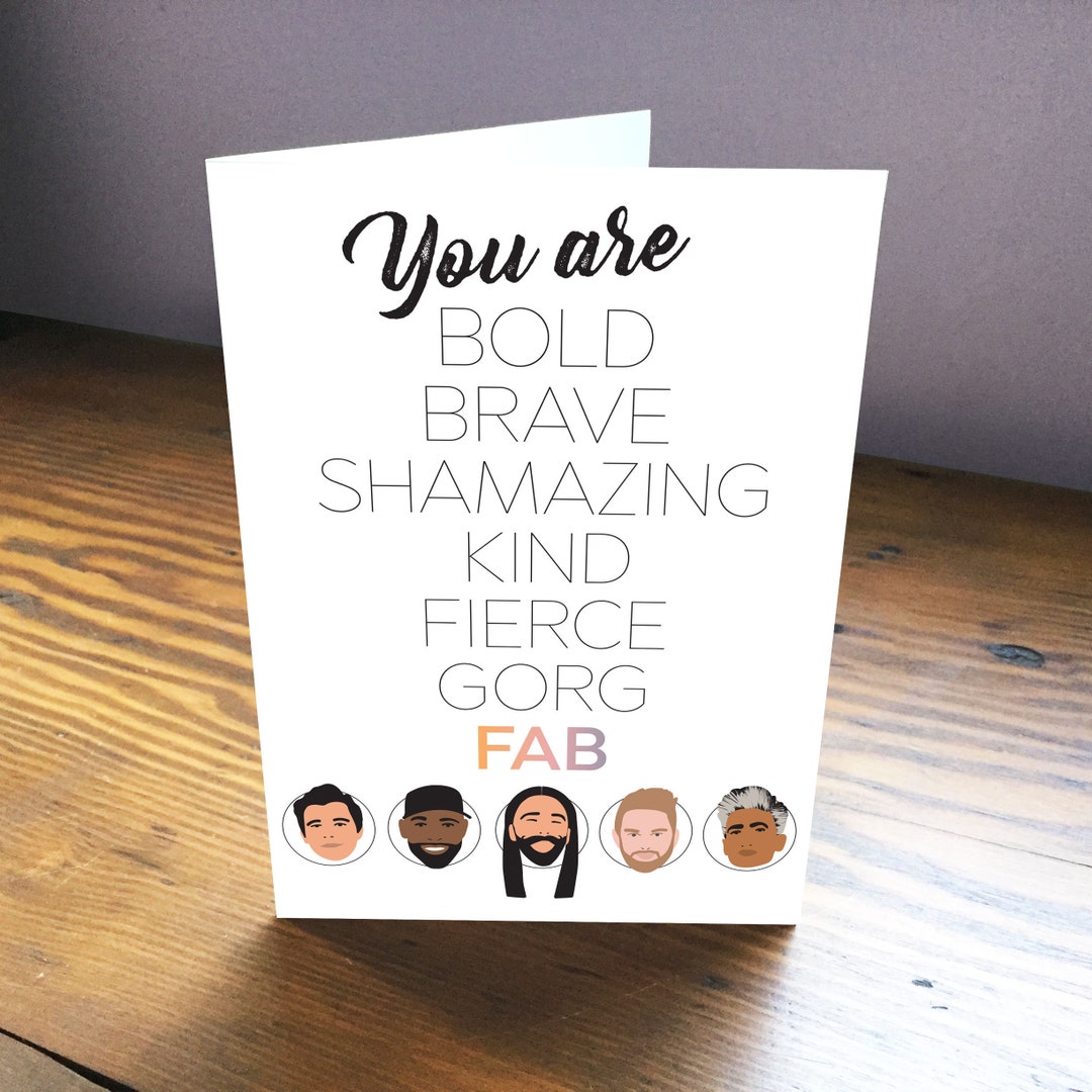 You Are Fab Five Card, Queer Eye Inspired (digital Download) - Etsy