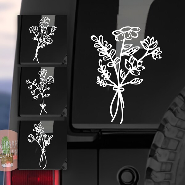 Flower Car Decal - Etsy
