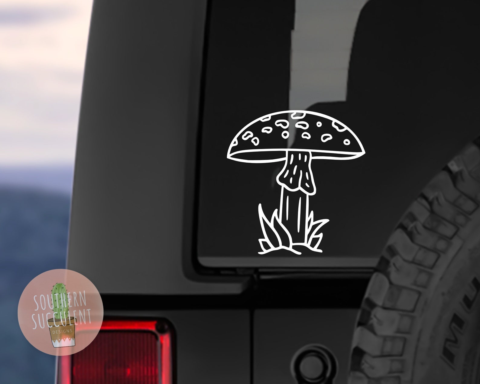Mushroom Decal Mushroom Car Sticker Boho Car Decal Boho - Etsy UK