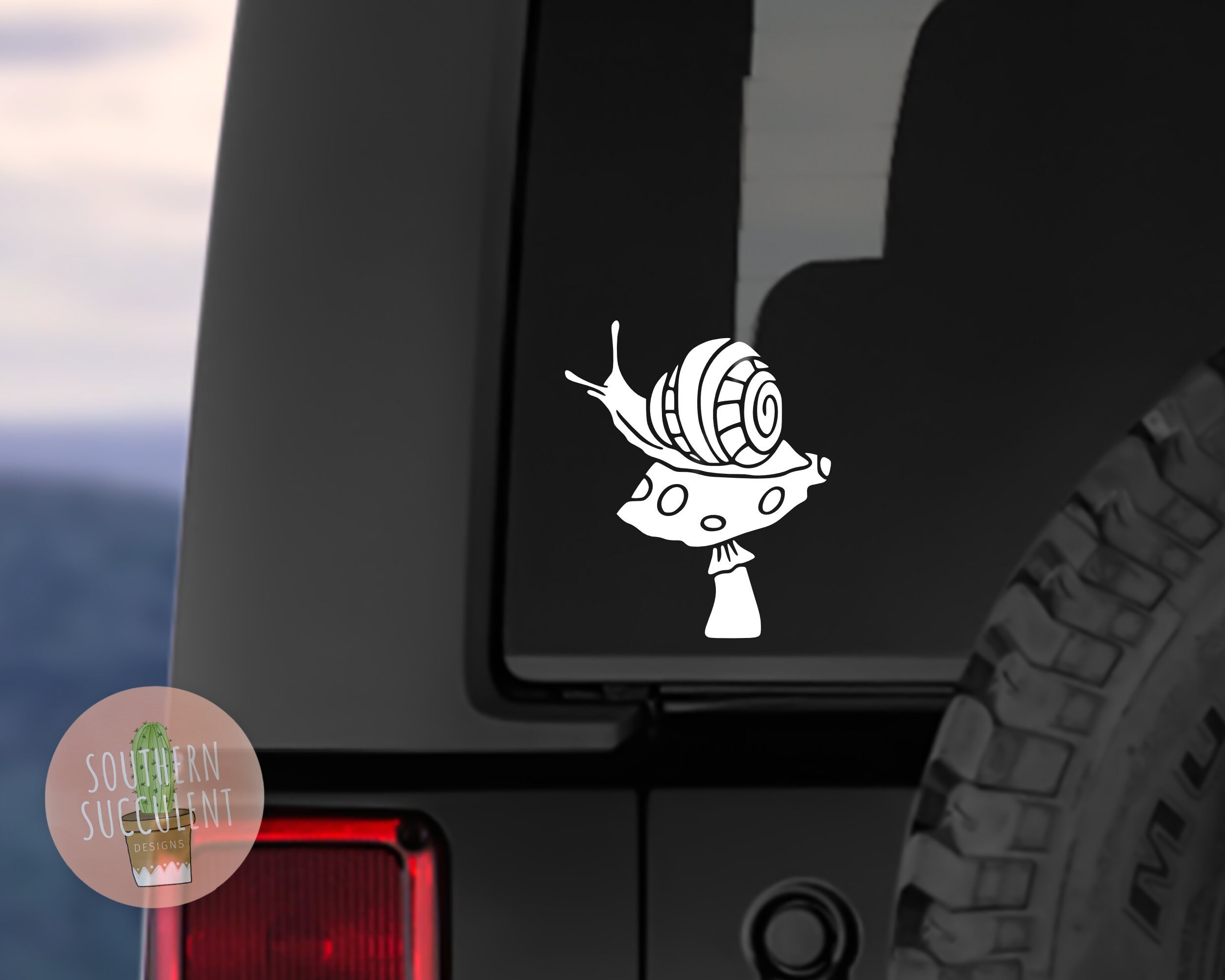 Cute Garden Snails Vinyl Decals Snails on Mushrooms Snail | Etsy