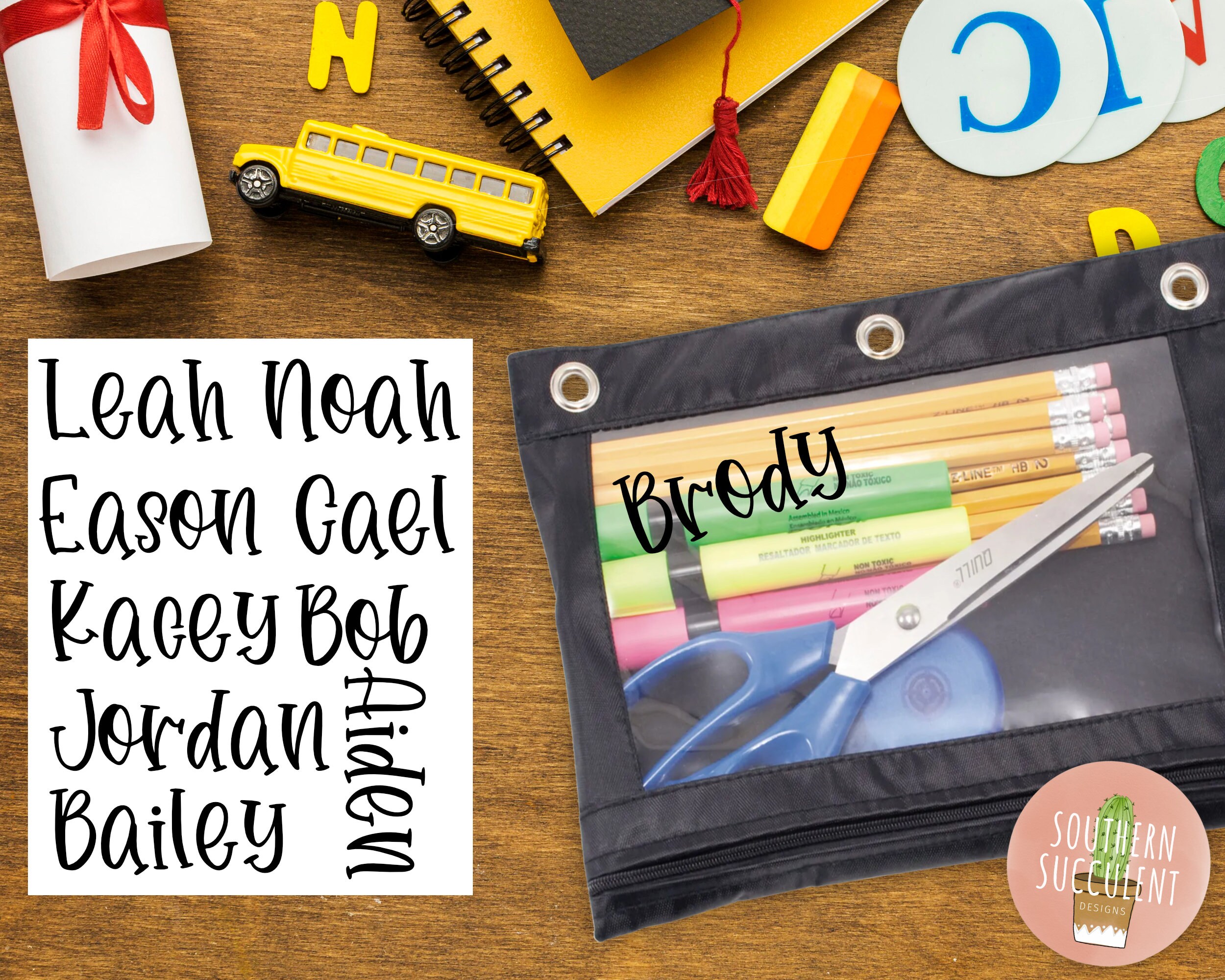 Class Desk Tags Name Tags Name Label Bulk Name Decals | Etsy