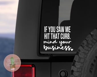 Curb Bumper Sticker - Etsy