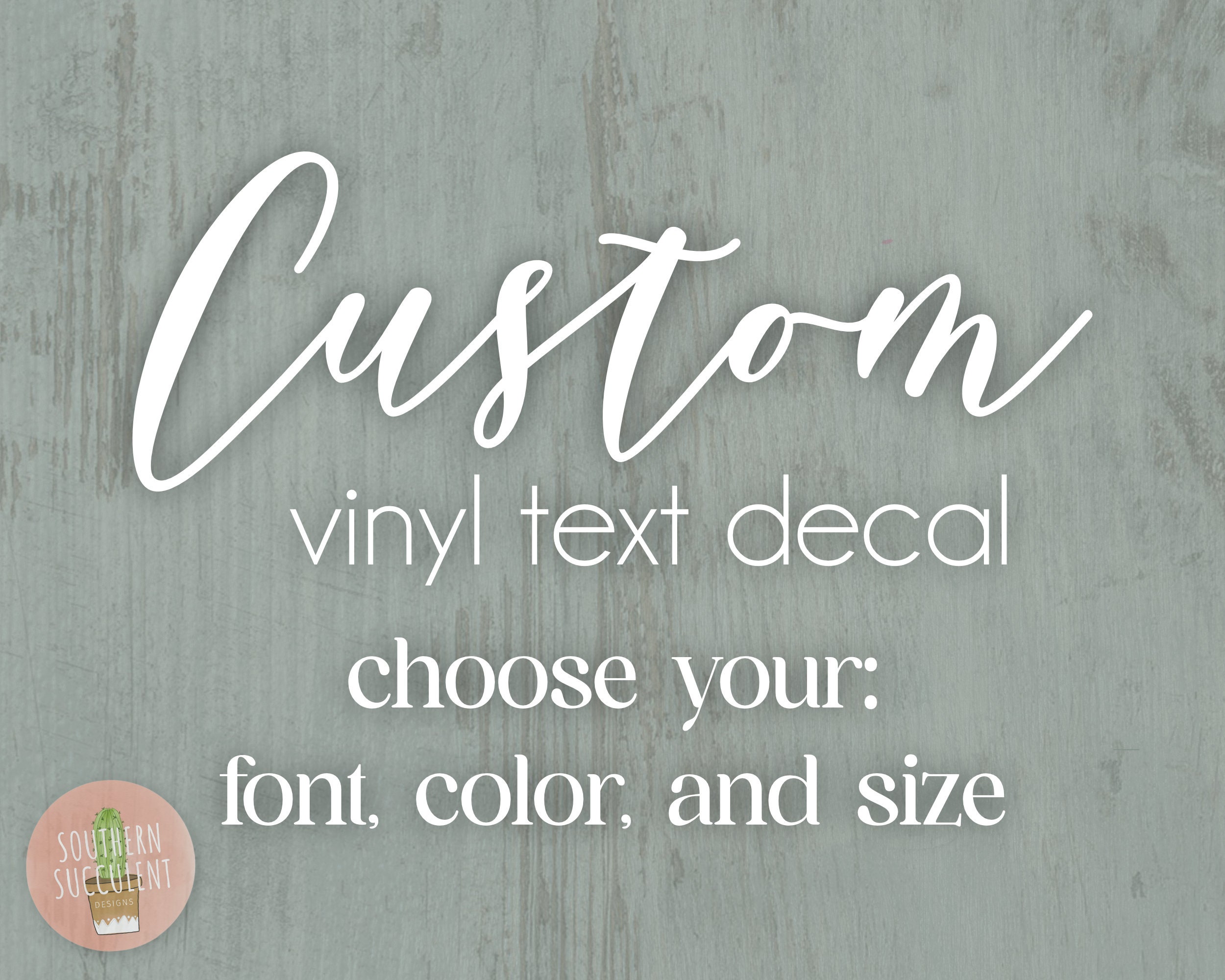 Custom Text Decal Custom Car Decal Create Your Own Decal - Etsy