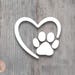 Heart Paw Print Decal - Dog Sticker - Cute Decal - Simple - Car Truck ...