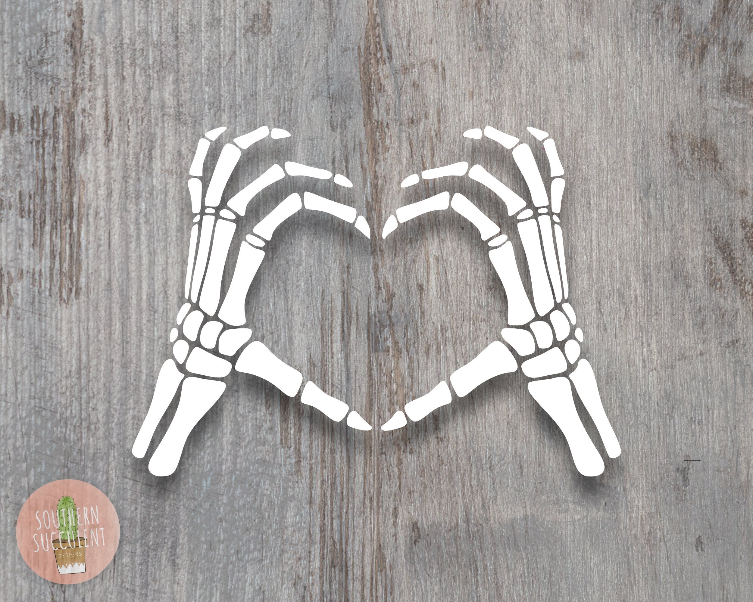 Heart Hands Skeleton Vinyl Decal Sticker Heart Shaped Hands - Etsy