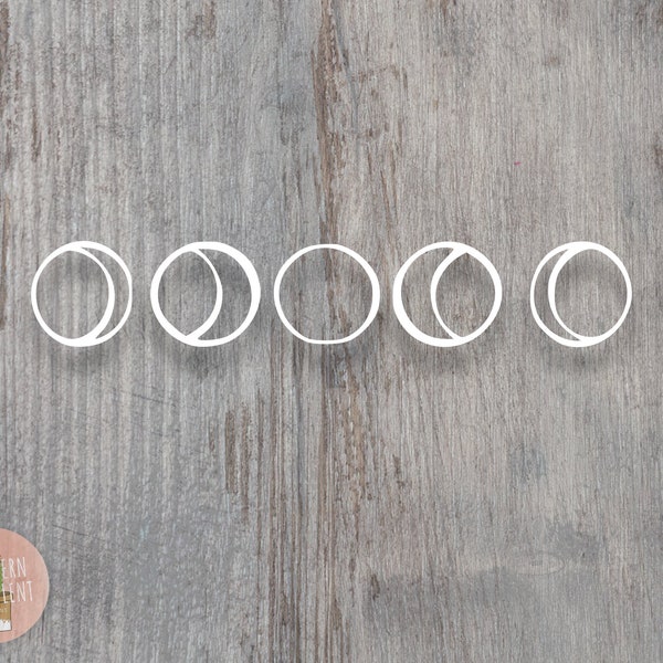 Moon Phase Vinyl Decals - Etsy