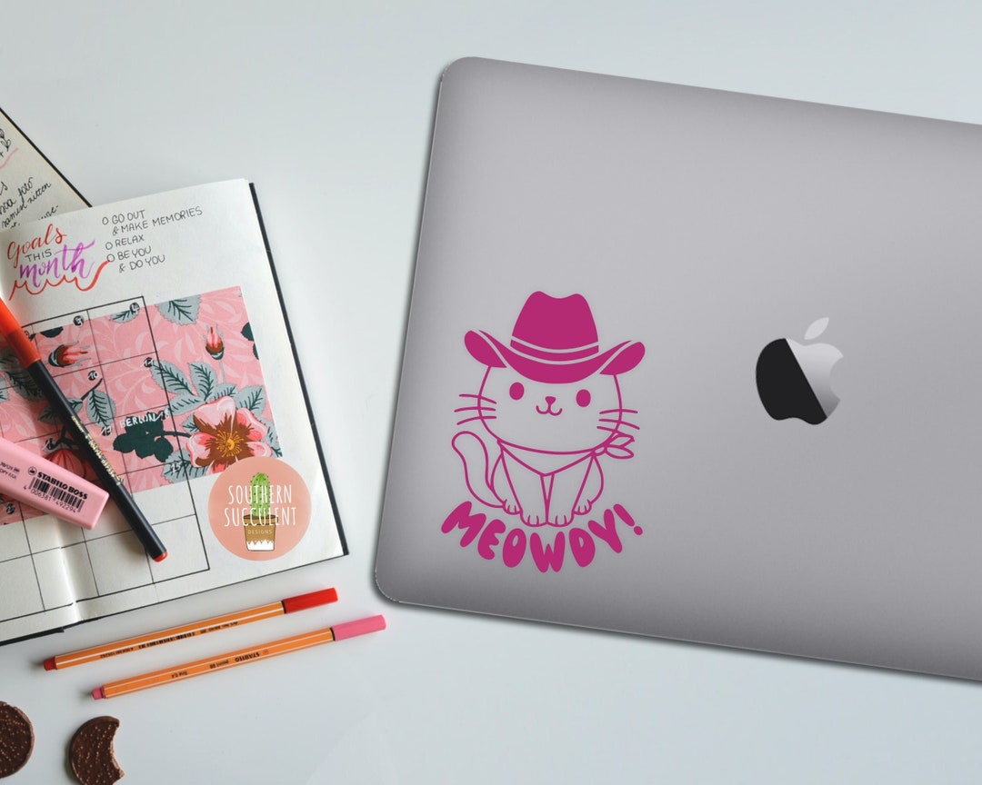 Meowdy Cat Decal Howdy Cat Sticker Cute Cat Sticker Kitten Decal Funny ...