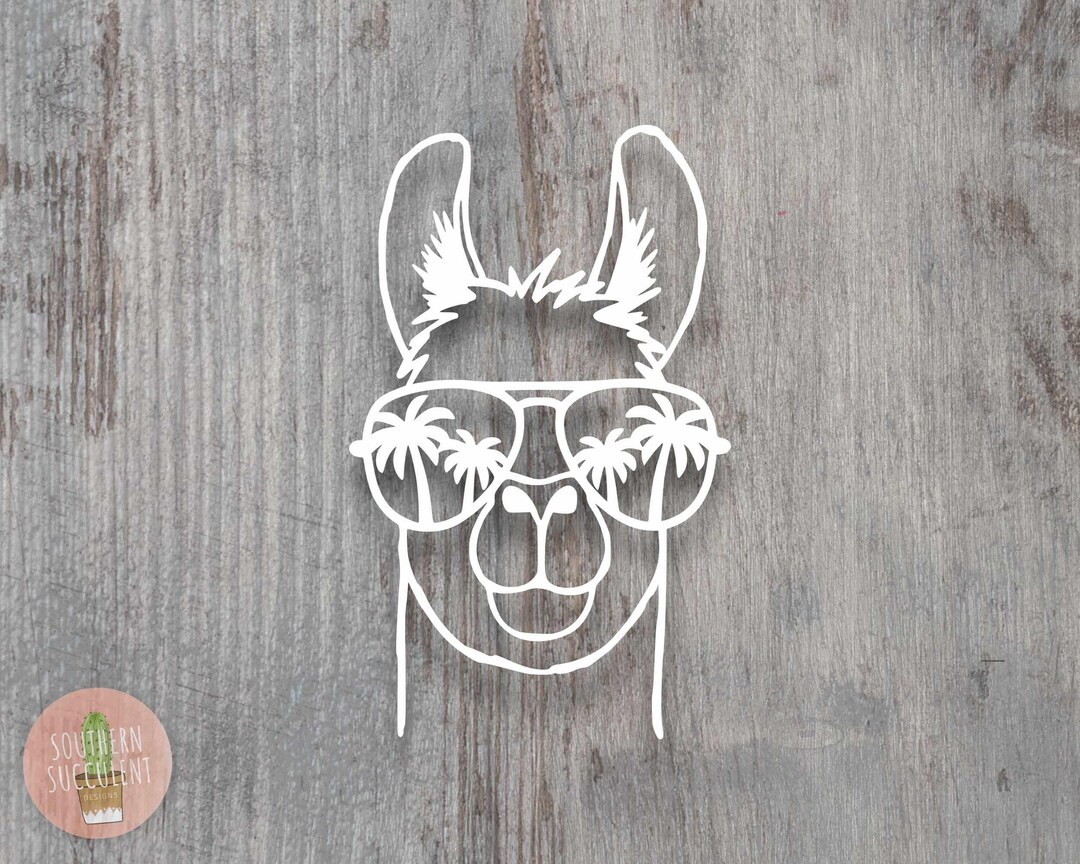 Cool Llama Decal - Beach Vibes - Sunglasses Llama - No Prob-llama ...