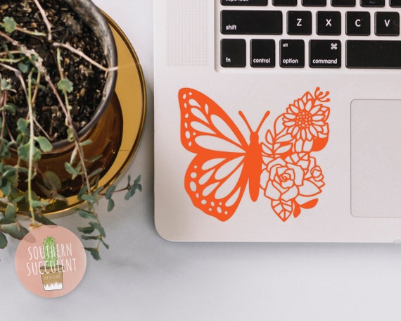 Butterfly Vinyl Decals Butterfly Flower Sticker Bug | Etsy