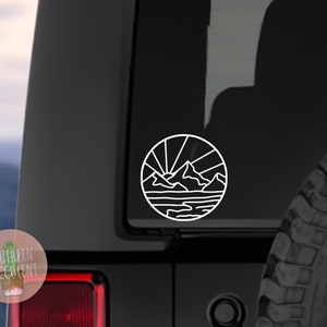 Mountain Sunset Decal Beach Sunset Decal Desert Sunset Sticker Nature ...