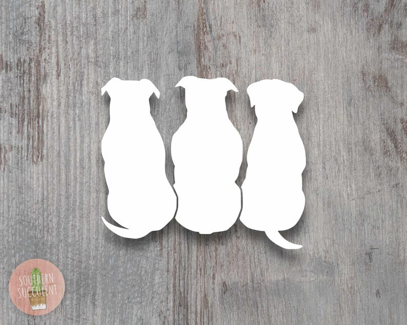 Pitbull / Pit Mix / Bully Breed Decal - Three Pitbulls Sticker - Pitty ...