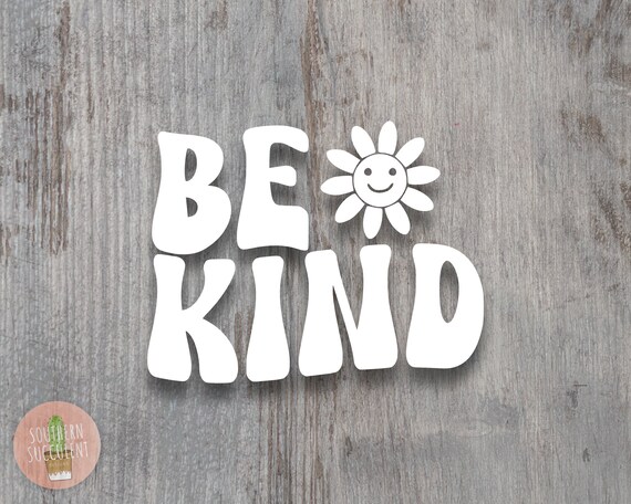 Be Kind Decal Kindness Decal Retro Be Kind Sticker - Etsy