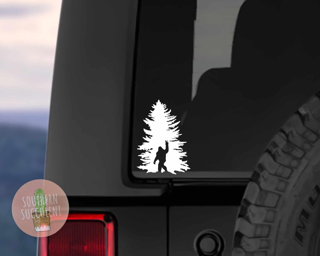 Bigfoot Peace Sign Tree Decal - Sasquatch Decal - Bigfoot Sticker ...