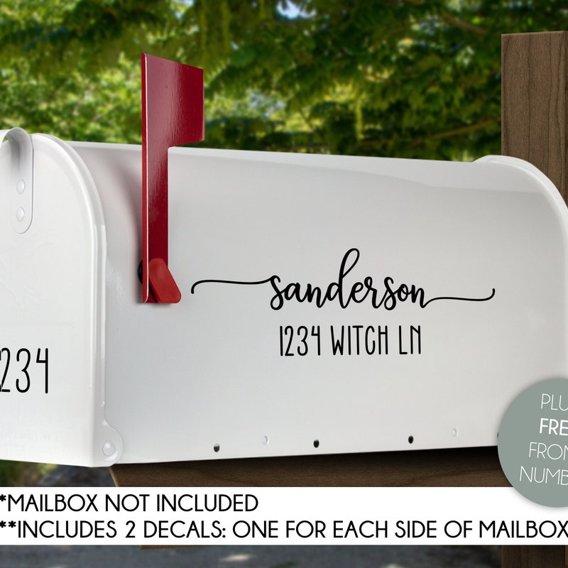 Vinyl Mailbox Decals - Etsy