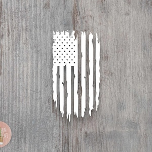 Rugged American Flag Decal - Vertical Stars & Stripes Vinyl Sticker ...