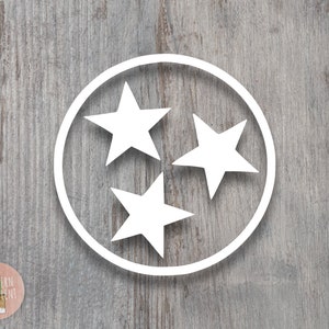 Tennessee Tri-star Decal Tri Star Sticker Tennessee Car Decal TN ...