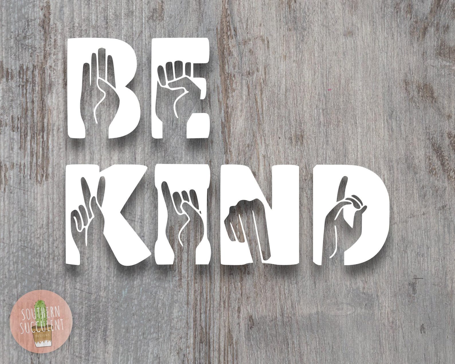 ASL Be Kind Decal - Sign Language - Be Kind Decal - ASL Decal - Tumbler ...