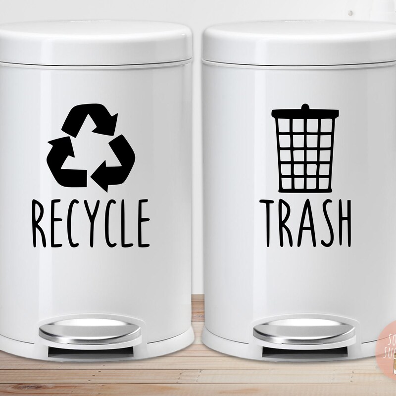 Trash Recycle Decal - Etsy
