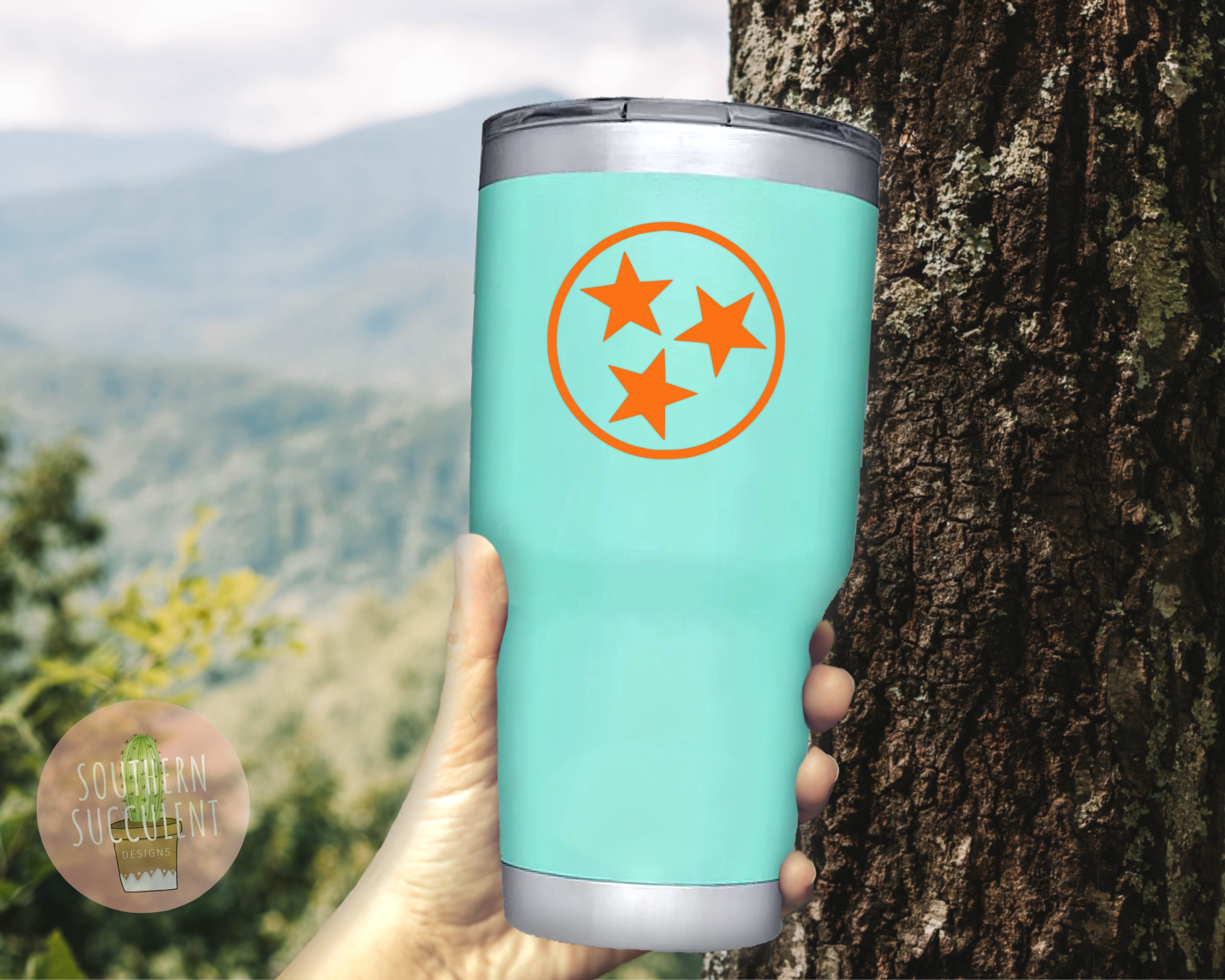 Tennessee Tri-star Decal Tri Star Sticker Tennessee Car | Etsy