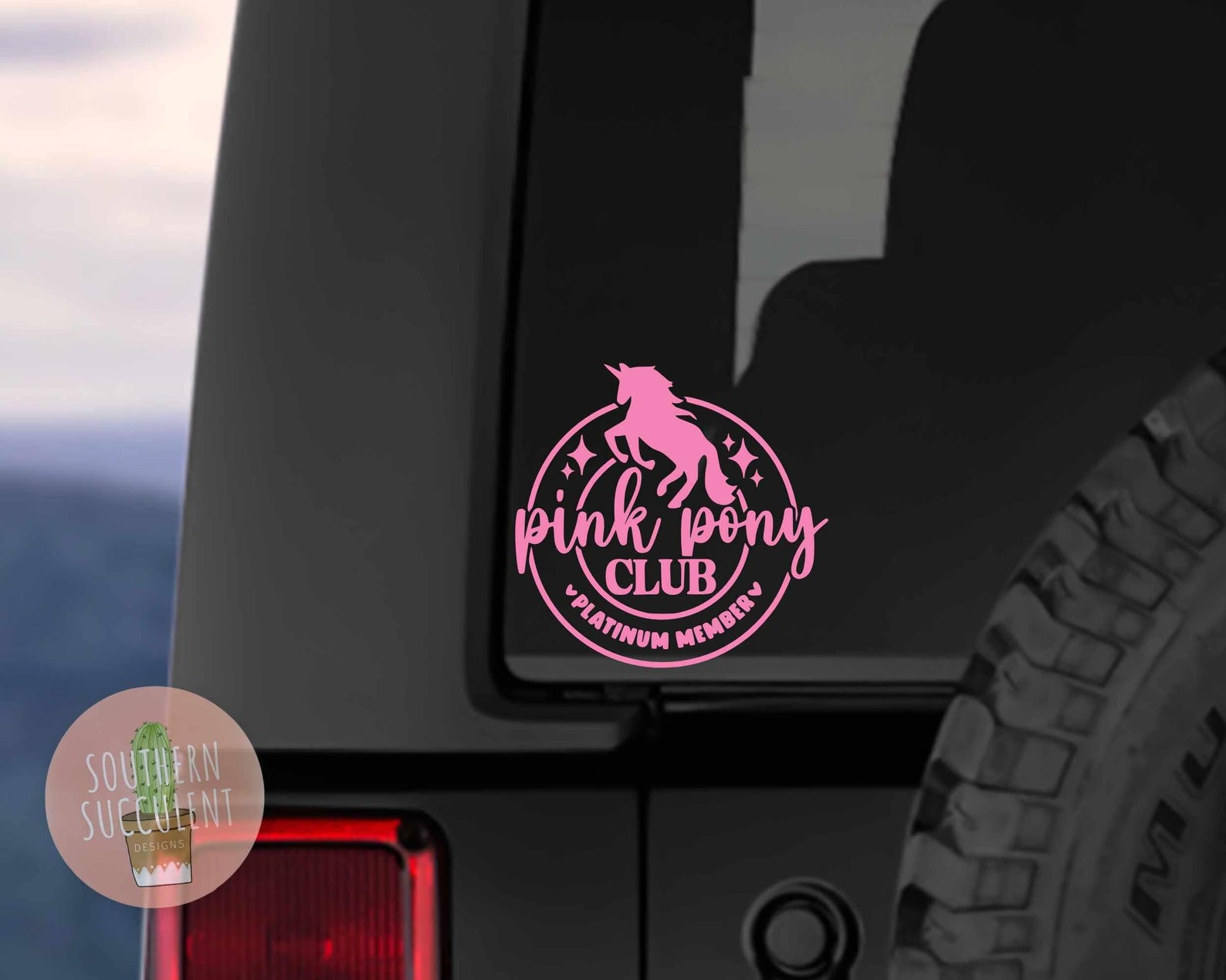 Pink Pony Club Car Decal - Pink Pony Club Member Sticker - Platinum ...