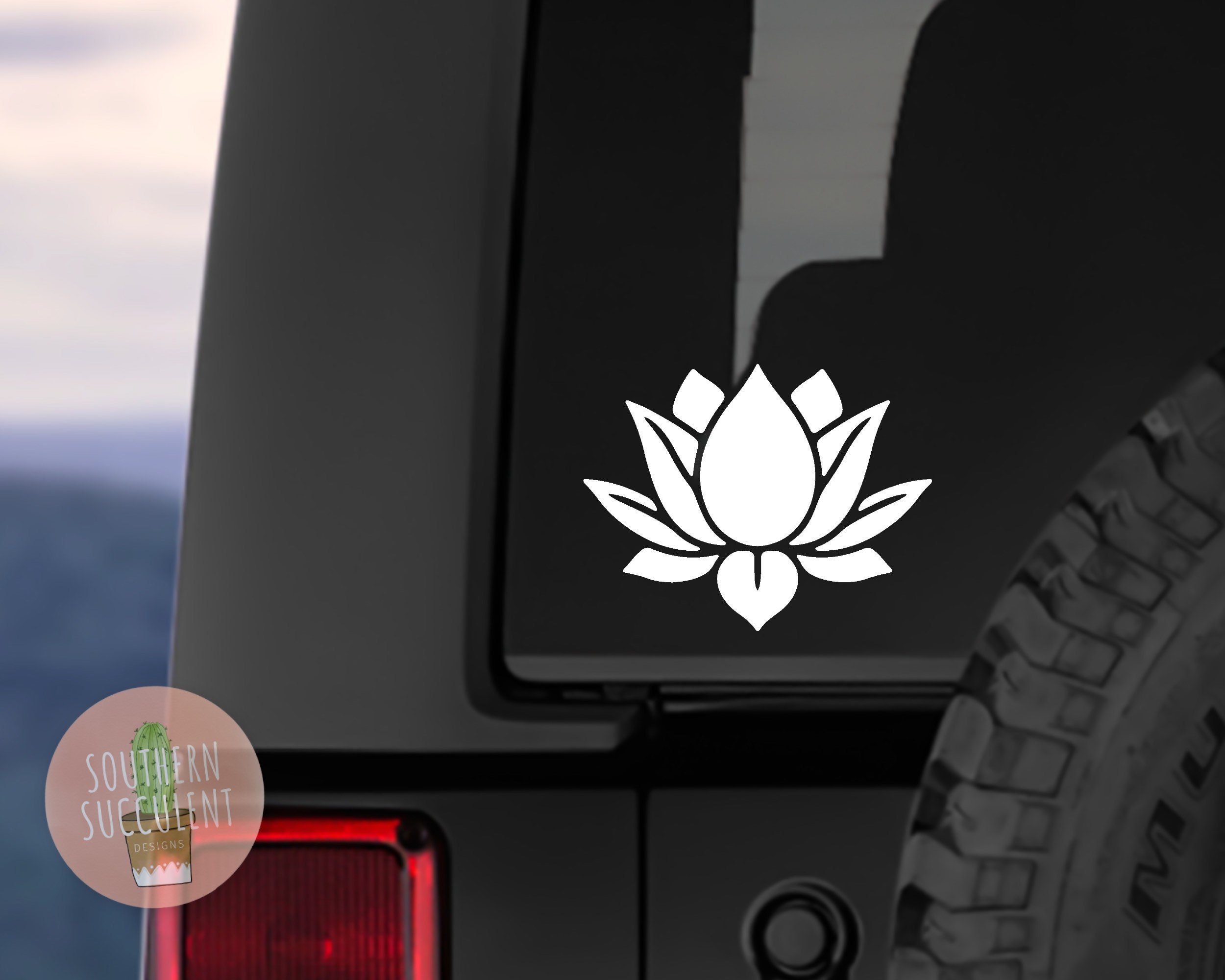 Lotus Flower Decal Lotus Sticker Boho Decal Yoga Teacher - Etsy