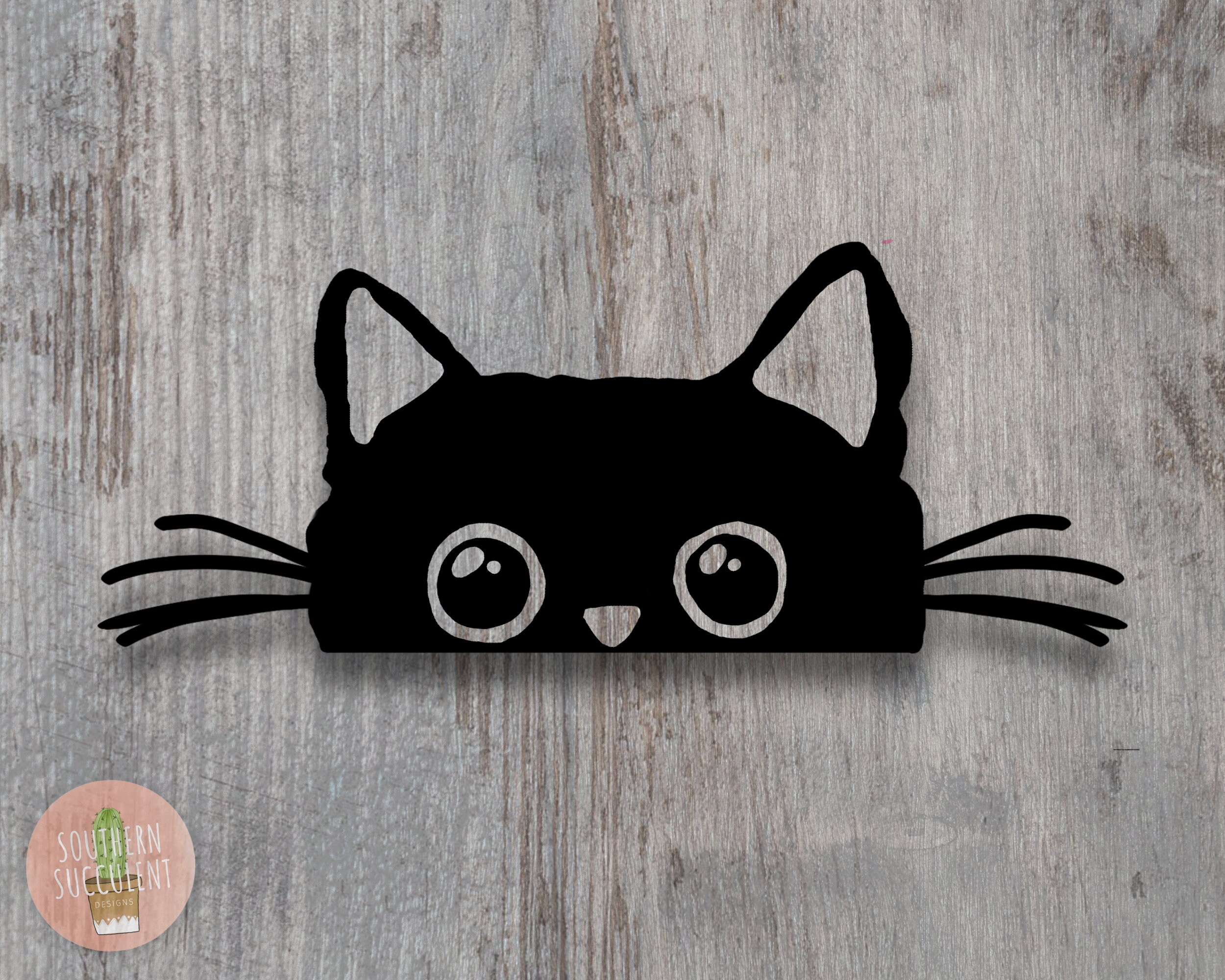 Peeking Cat Decal Cat Decal Cat Lover Sticker Kitten - Etsy
